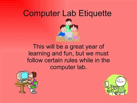 Computer Lab Manners Ppt