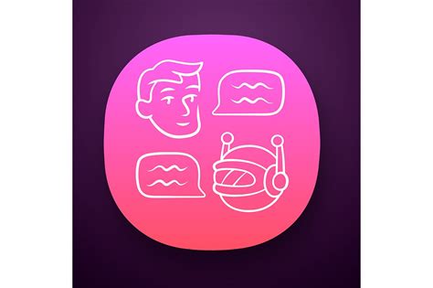 Chatbot App Icon Outline Icons ~ Creative Market