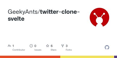 Github Geekyantstwitter Clone Svelte
