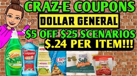 🚨24item🤑5 Off 25 Scenarios🚨dollar General Couponing This Week 73🤑