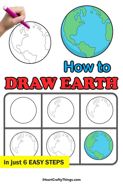 How To Draw The Earth A Step By Step Guide Earth Drawings Planet Drawing Easy Drawings For