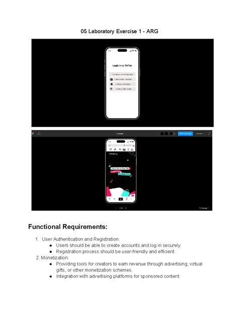 05 Laboratory Exercise 1 Arg 05 Laboratory Exercise 1 Arg Functional Requirements 1 User