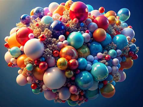 Abstract Cluster Of Colorful Spheres Stock Illustration Illustration Of Graphic Background