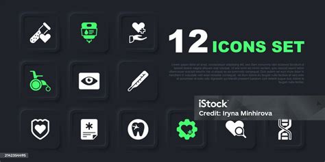 의료 심장 검사 Dna 기호 적목 현상 십자가가 있는 심장 장애인용 휠체어 환자 기록 Iv 백 및 치아 우식증 아이콘을 설정합니다 벡터 가방에 대한 스톡 벡터 아트 및 기타