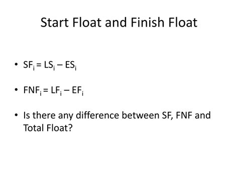 PPT Floats And Float Calculations In Project Management PowerPoint Presentation ID 8897015