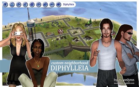 diphylleia populated custom neighborhood no cc and empty versions in 2024 sims 2 the
