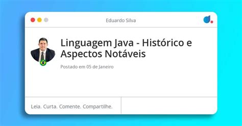 Linguagem Java Histórico E Aspectos Notáveis