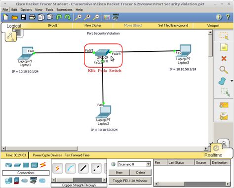 Konfigurasi Port Security Violation Pada Cisco Packet Tracer Ivan Ramadhan Lab