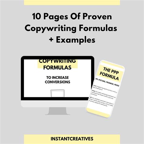 10 Printable Copywriting Formulas That Work Copywriting Sheets Copywriting Digital Downloads