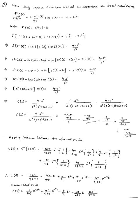[solved] using laplace transform method determine the total solution course hero