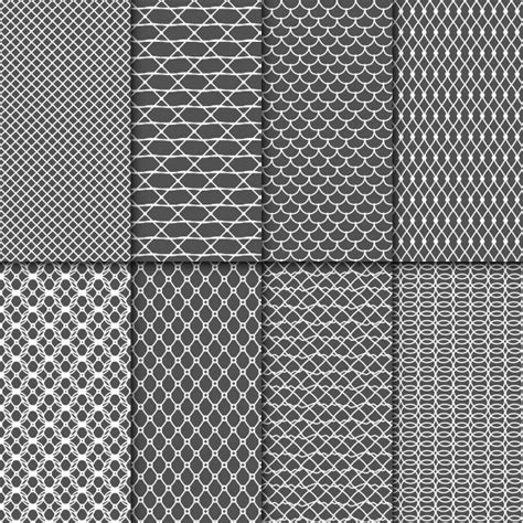 Fabric Net Vector Textures Mesh Seamless Background Set