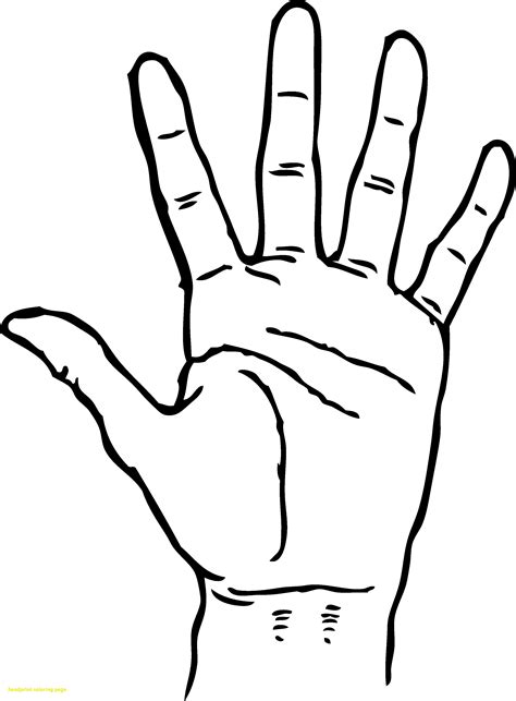 Handprint Coloring Page At Free Printable Colorings