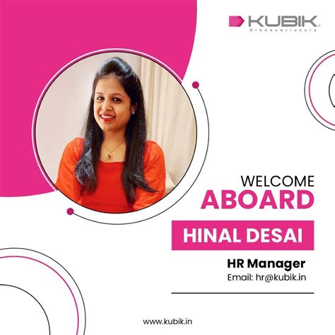 Introducing Our New Hr Ms Hinal Desai Bringing Fresh Perspectives And Expertise To The Team