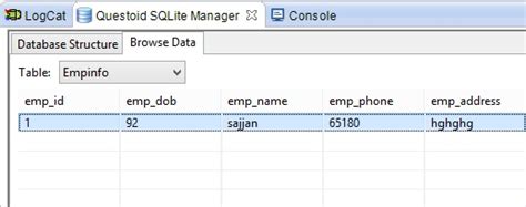 Android Trying To View Database Table Through Textview But No Display