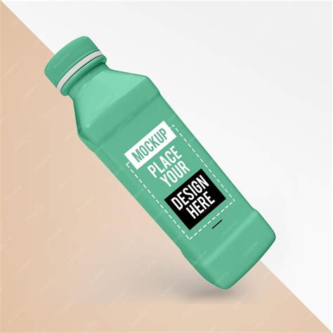 Premium Psd Minimal Reusable Water Bottle Design Mockup Plastic Bottle Front View Mockup