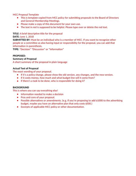 Free Printable Policy Proposal Templates Pdf Word Example Outline