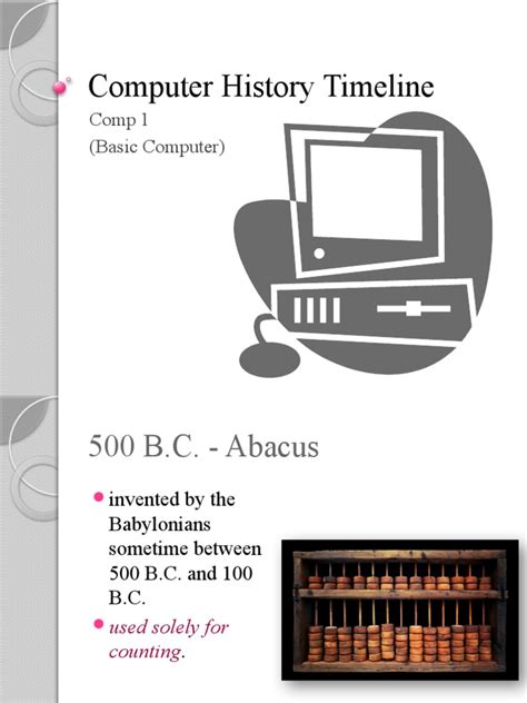 Computer History Timeline Download Free Pdf Personal Computers Microprocessor