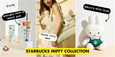 The New Starbucks X Miffy Collection Has Drinkware And Puffer Bags