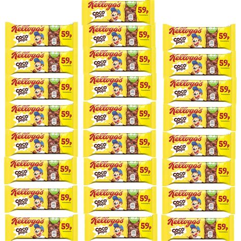 Kelloggs Coco Pops Cereal Milk Bar 20g Perfect For Breakfast And Snacks 25 Bars Full Box