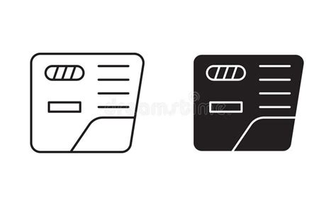 Car Glove Compartment Linear Thin Line Icon Graphics Car Glove Compartment Vector Set Use For