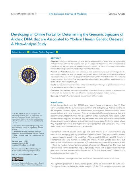 Pdf Developing An Online Portal For Determining The Genomic Signature