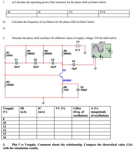 Solved 1 A Calculate The Operating Point Of The Transistor Chegg Com