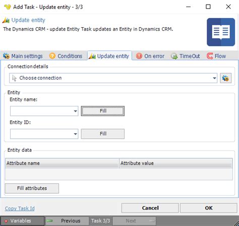 Task Dynamics Crm Update Entity