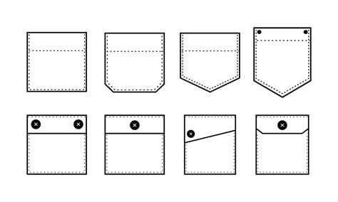 Pocket Patches Outline Illustration 8541563 Vector Art At Vecteezy
