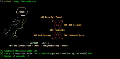 Identification Of Web Application Firewall Using Waf00f In Kali Linux