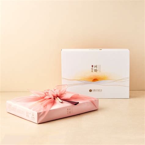 강릉은정한과 서하 2단 선물세트 보자기포장 전통 유과 수제 답례품 명절 설날 추석선물