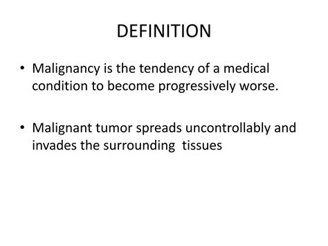Malignancy And Mgt Of Carcinoma Patientspptx Free Download