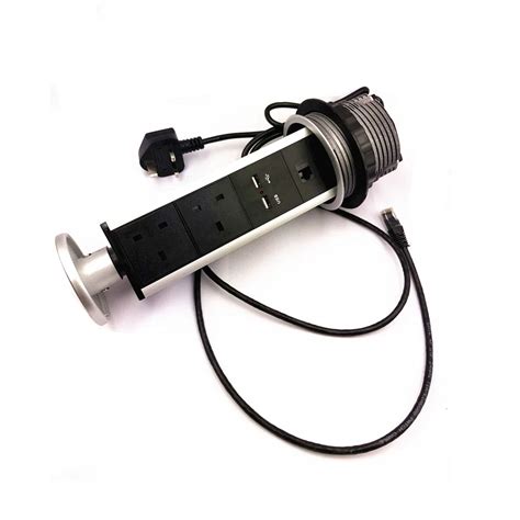 Aliexpress Com Buy Customized Pop Up Kitchen Socket With 2 UK Sockets 2 USB Charging 1 CAT6