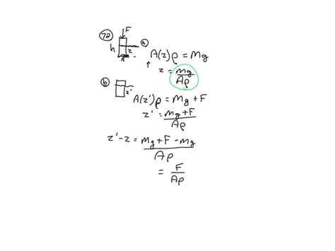 solved shm of a floating object an object with height h mass m and a