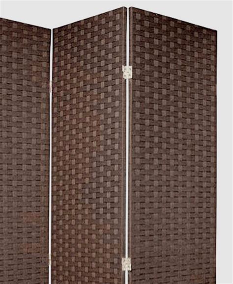 Storage Co Panel Woven Room Divider Screen Temple Webster