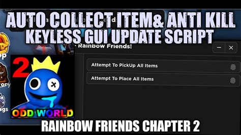 Rainbow Friends 2 Script Auto Collect All Item Showcase Mobile And Pc Pastebin Youtube