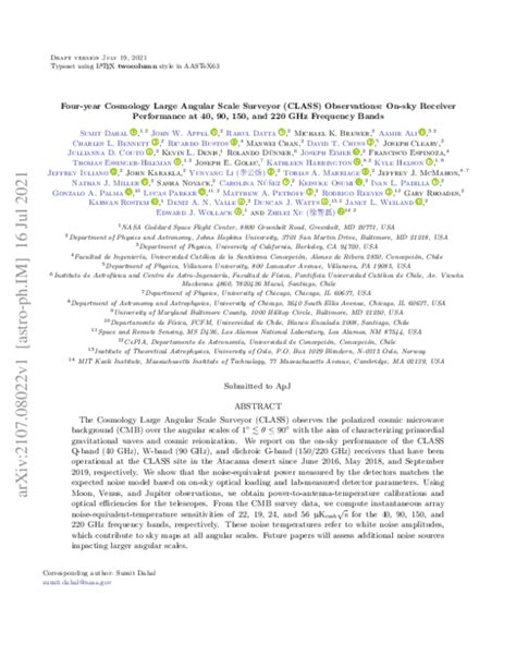 Pdf Four Year Cosmology Large Angular Scale Surveyor Class