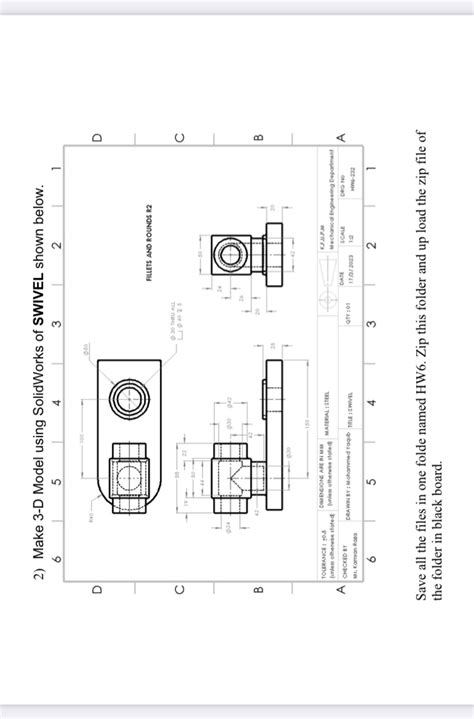 Solved Convert The 2d Into 3d Using Solidwork