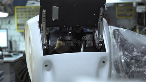 Disassembled Robot In Production The Robot Is Ready For Assembly