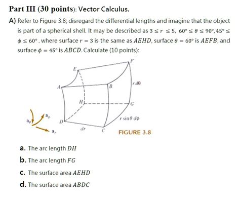 Part Iii 30 Points Vector Calculus A Refer To Figure 3 8 Disregard The Differential