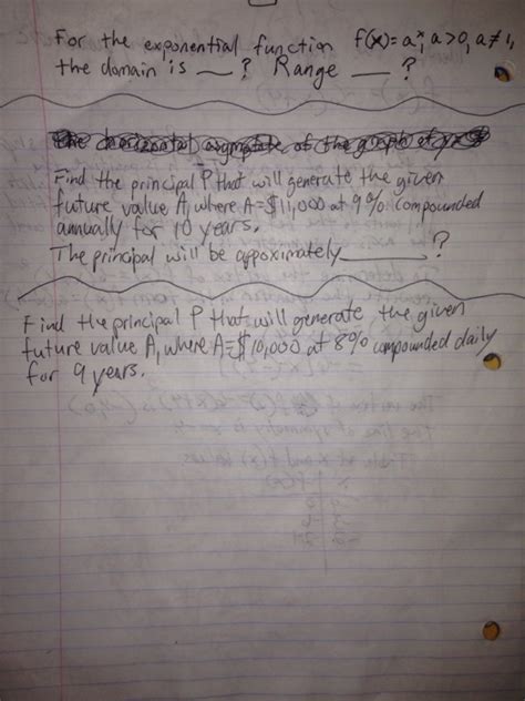 Solved For The Exponential Function F X A 1 X A 0 A