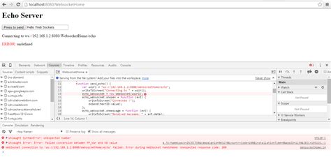 Grails Connection To Websocket Failed Unexpected Response Code 404 Stack Overflow