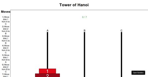 Tower Of Hanoi Visualization Codesandbox