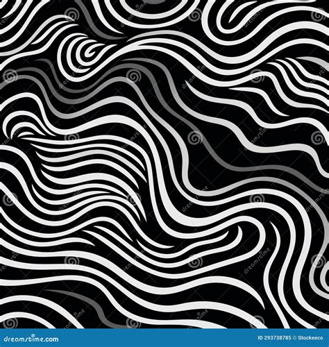 Bold And Dynamic Black And White Abstract Doodle Poster Stock Illustration Illustration Of
