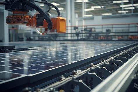 Premium Ai Image Solar Panel Production Line With Robot Arms