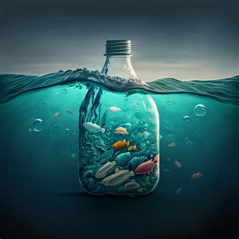 Premium Ai Image Generative Ai Technology Problem Plastic Bottles And