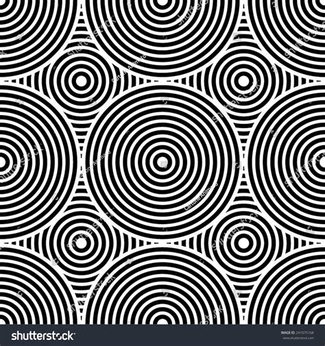 Linear Circular Pattern Seamless Vector Background Stock Vector Royalty Free