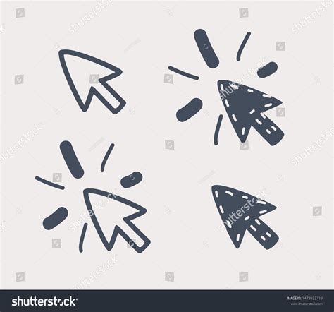 Cartoon Vector Illustration Cursors Mouse Pointer стоковая векторная графика без лицензионных
