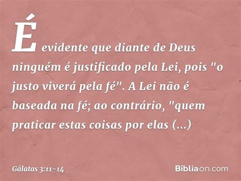 Gálatas 3 11 14 Bíblia