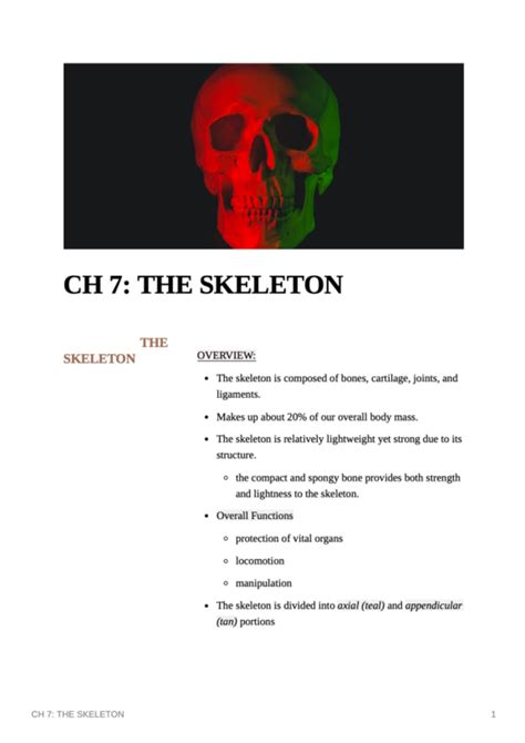 CH 7 The Skeleton Victor Valley College BIOL 211 BIOL 211 Studocu