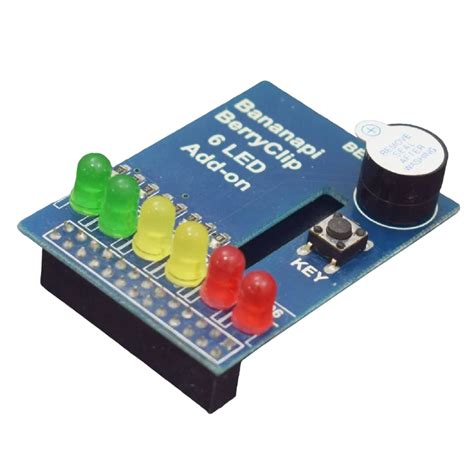 berryclip 6 led add on diy board expand module for banana pi raspberry pi berryclip at rs 580